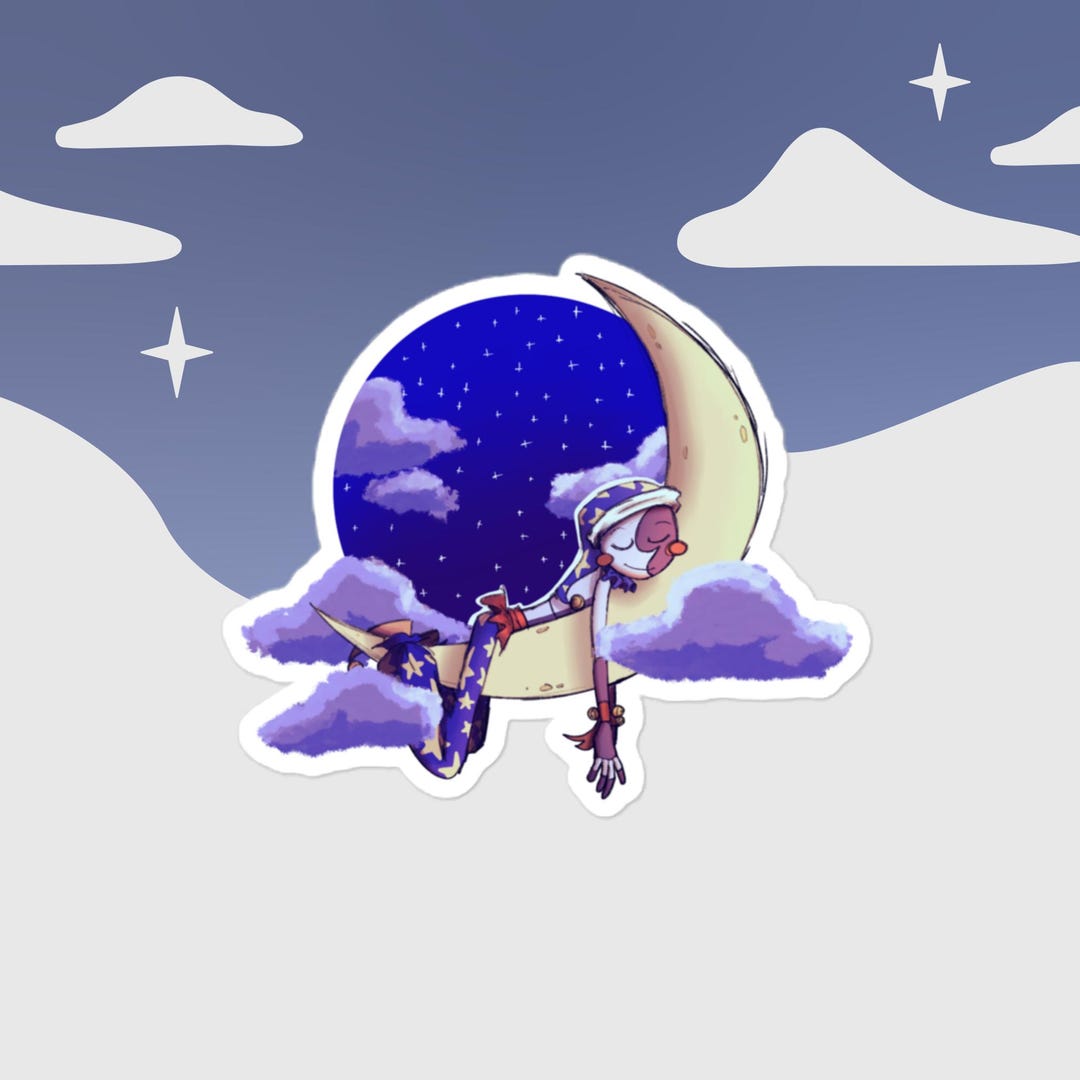Moondrop on a Moon Sticker - Etsy