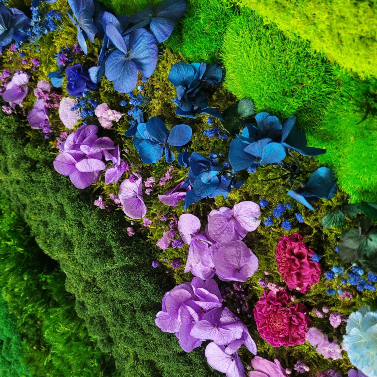 Wave Moss Art – Vibrant Wall Panel, Modern Green Decor, Textured Moss ...