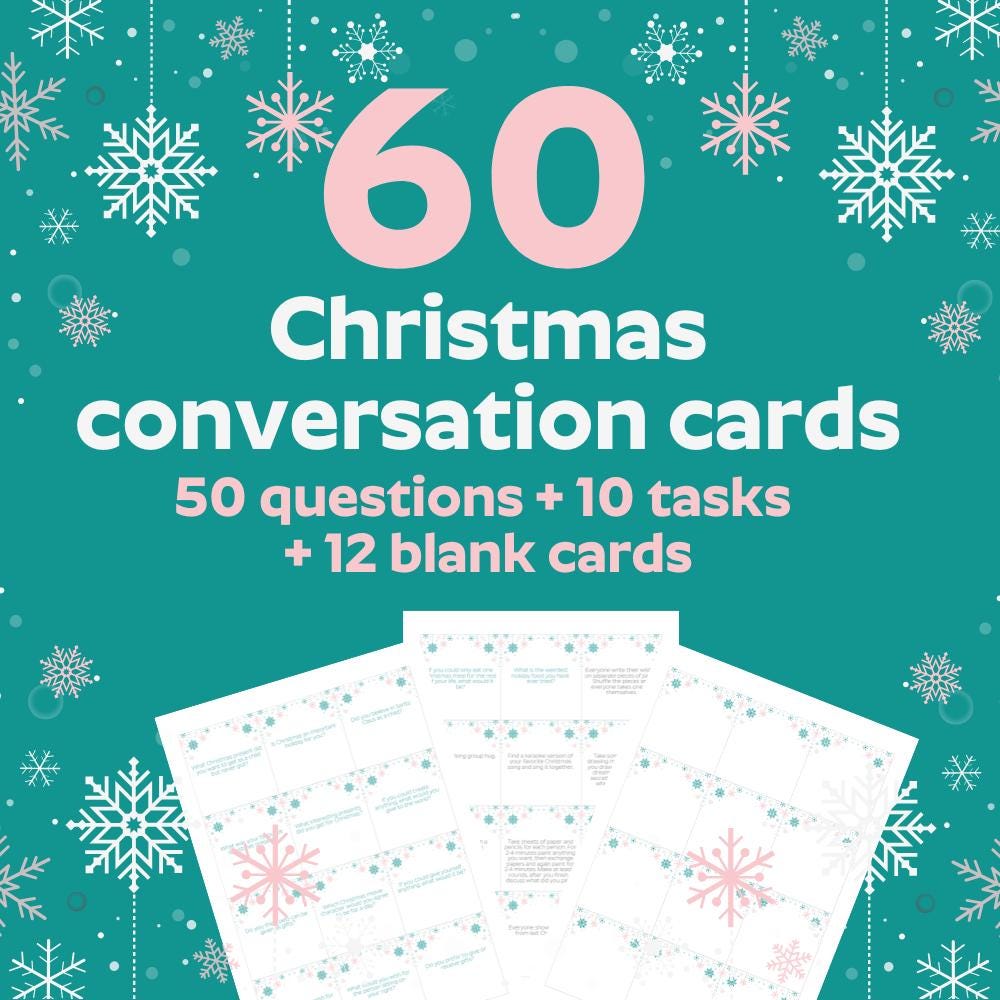 Christmas Conversation Cards, Christmas Conversation Starter, Christmas ...