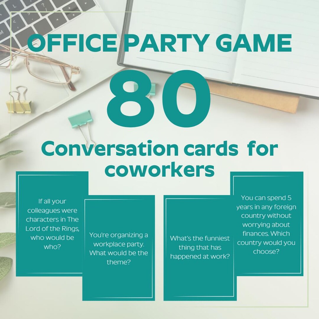 Office Party Game: Team Building Conversation Starter Cards (PDF ...