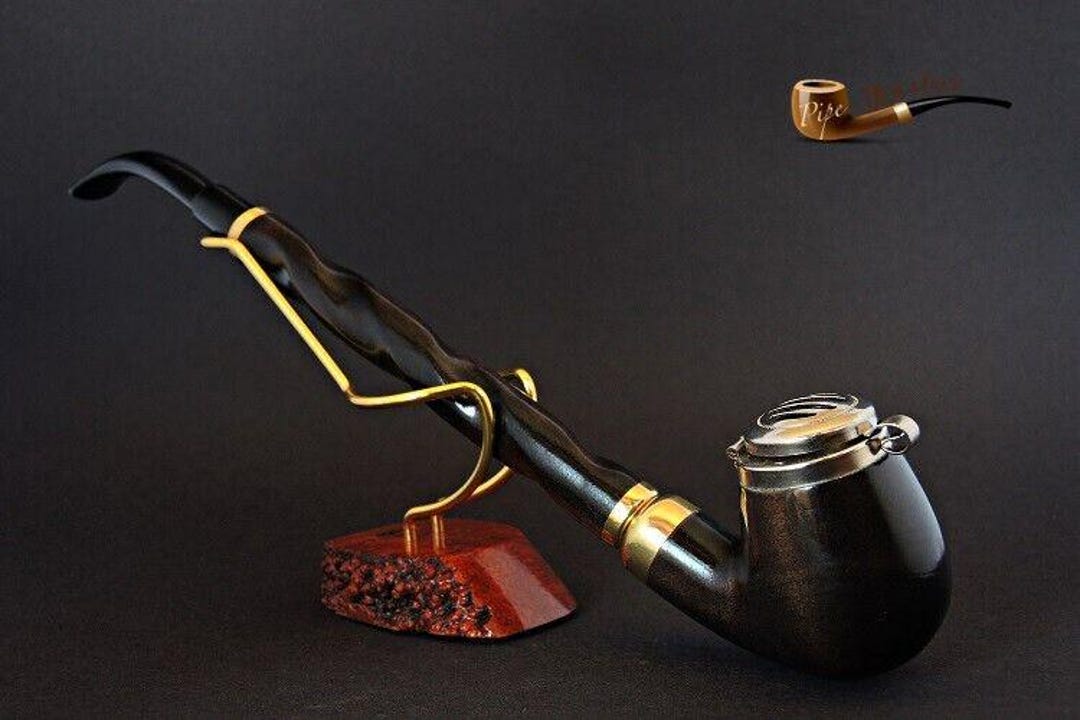 Mr. Brog Wooden Tobacco Smoking Pipe 13 Dezerter Black Churchwarden ...