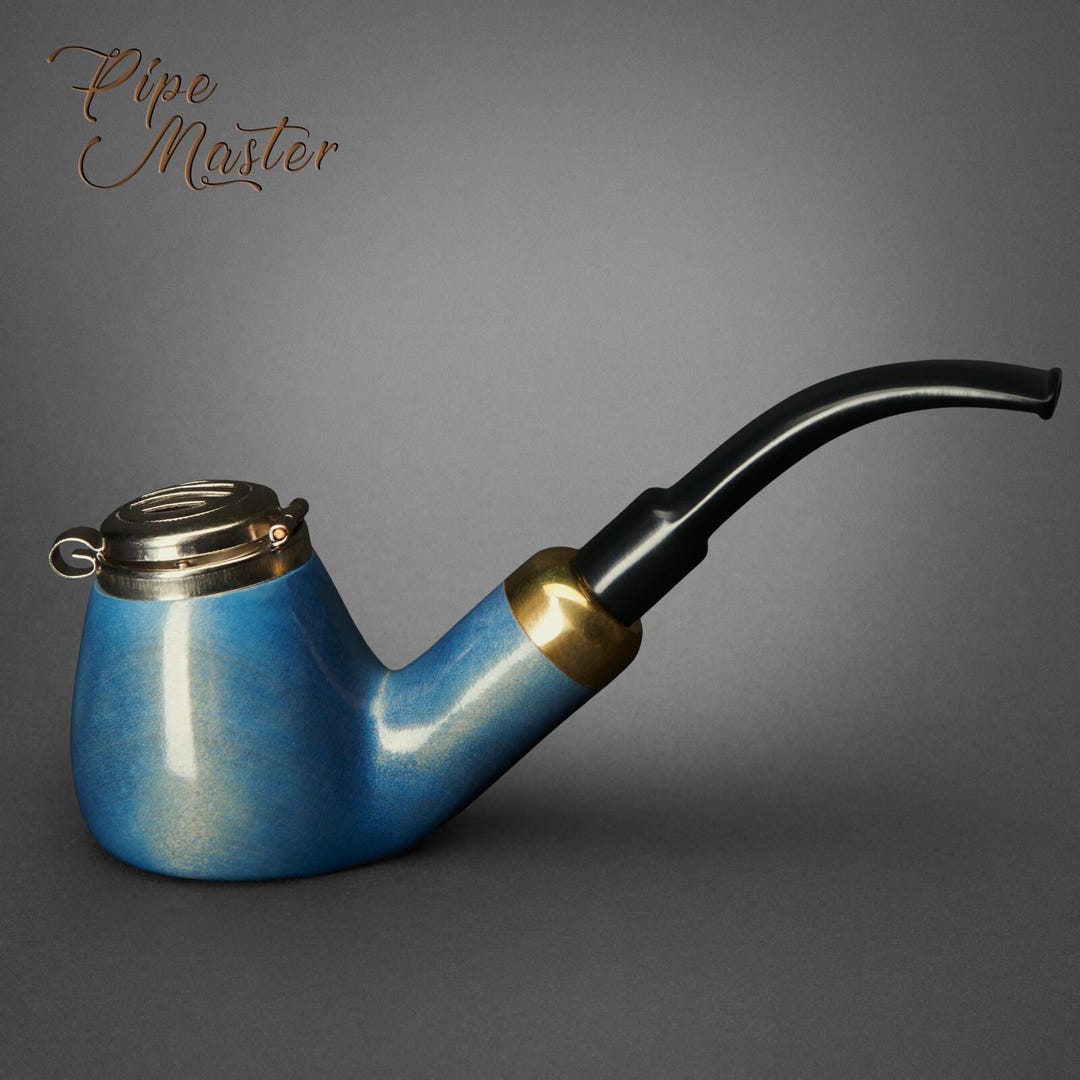 Mr. Brog Wooden Hand Made Tobacco Smoking Pipe 21 Old Army Blue Self ...