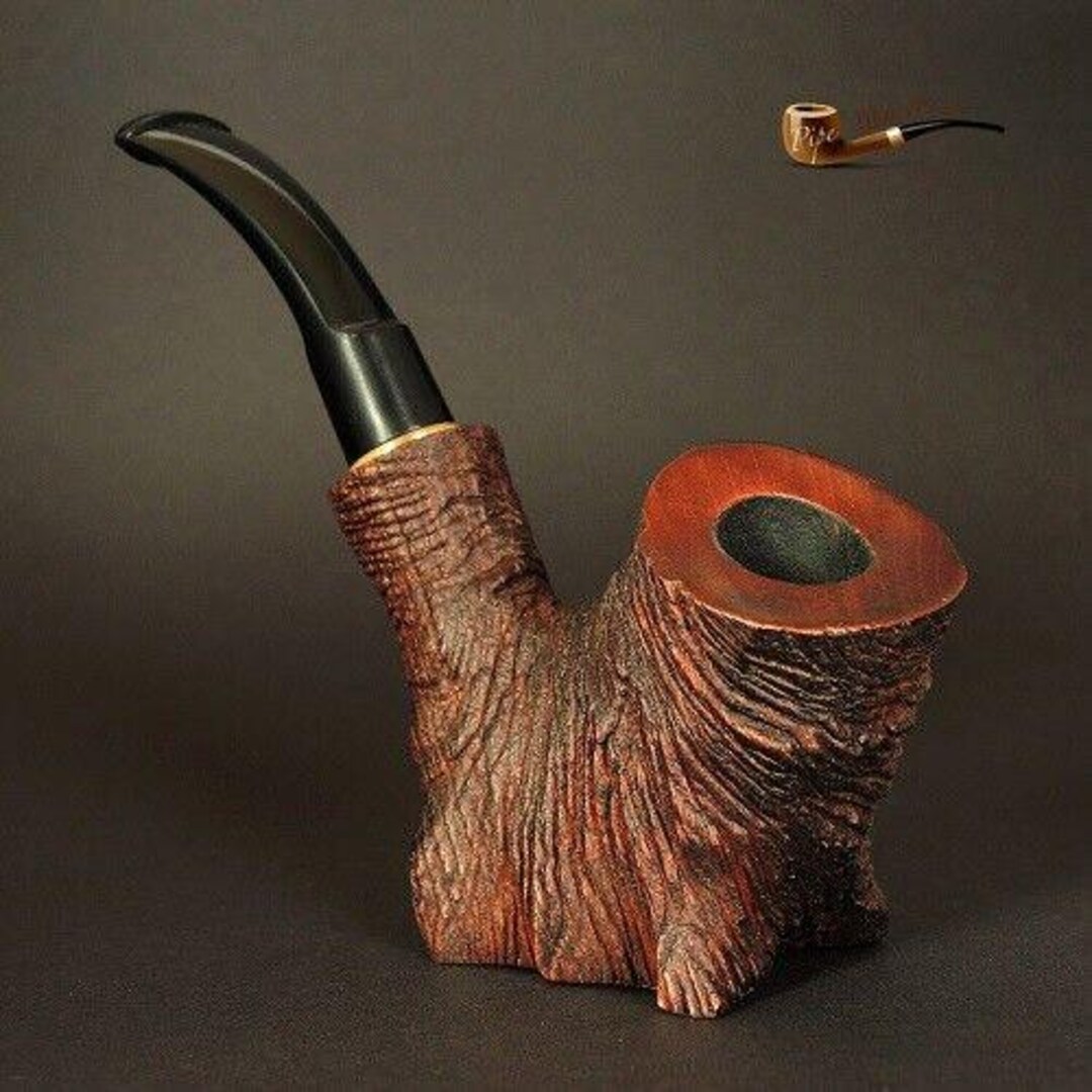 Hand Carved Wooden for Tobacco Smoking Gift Pipe Stump Pear Self ...