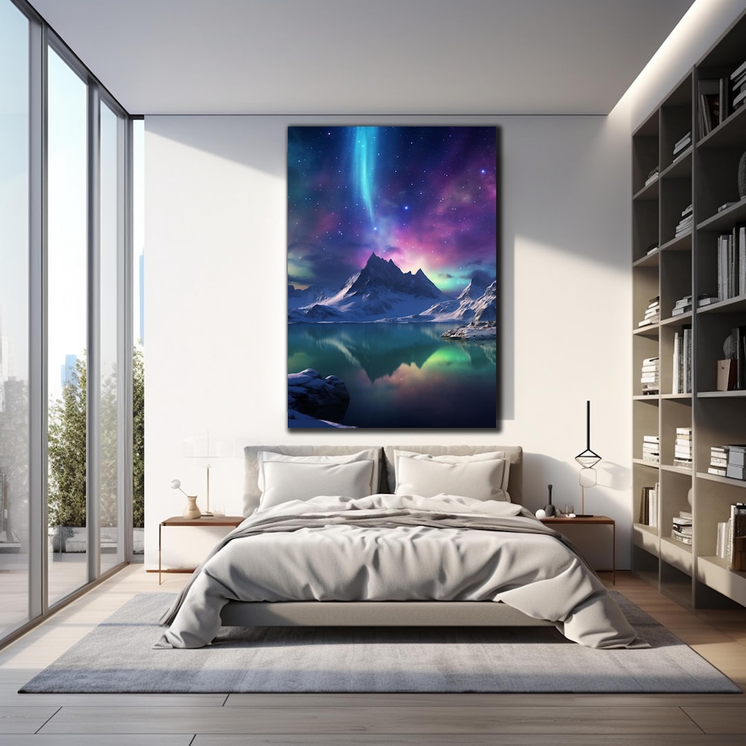 Aurora Wall Decor, Northern Lights Wall Art, Northern Lights Tempered ...