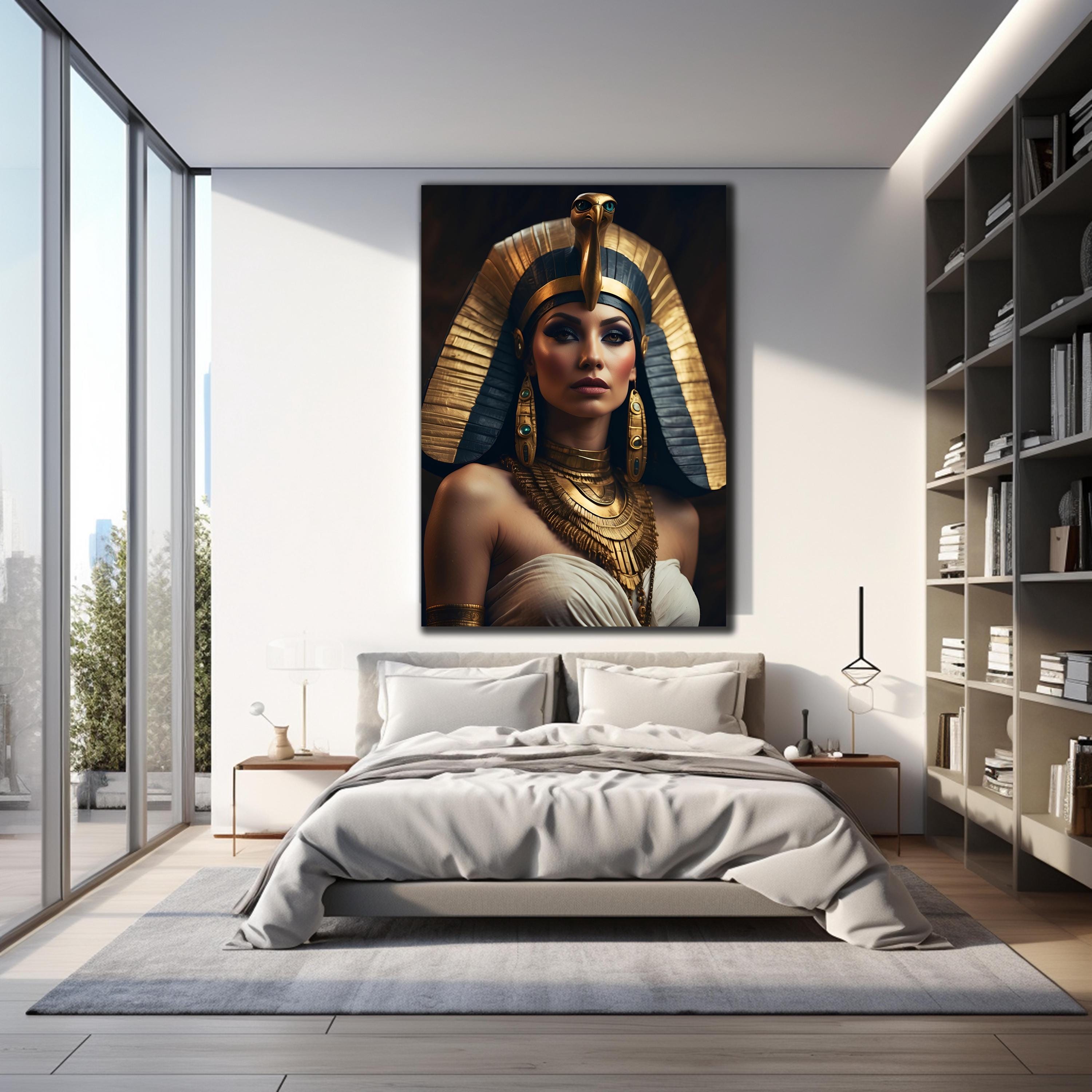 Cleopatra Wall Art,tempered Glass Wall Art, Cleopatra Wall Decor,egyptian Goddess,glass Print ...