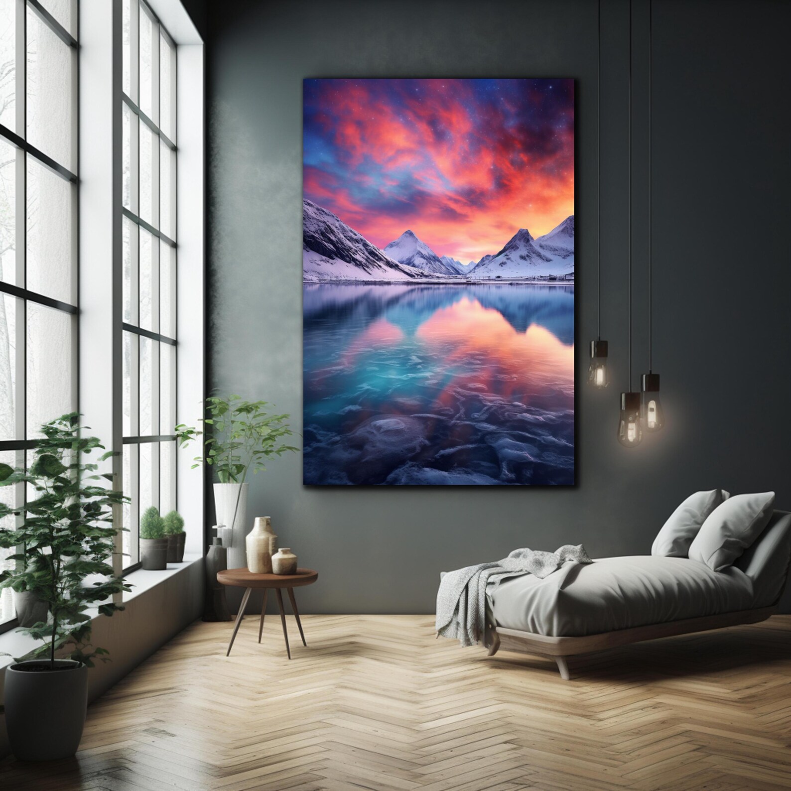 Aurora Wall Decor, Northern Lights Wall Art, Northern Lights Tempered ...