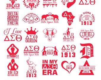 Delta Sigma Theta Svg Png Bundle, 1913 Hand Sign Cut Files, Delta Sigma ...
