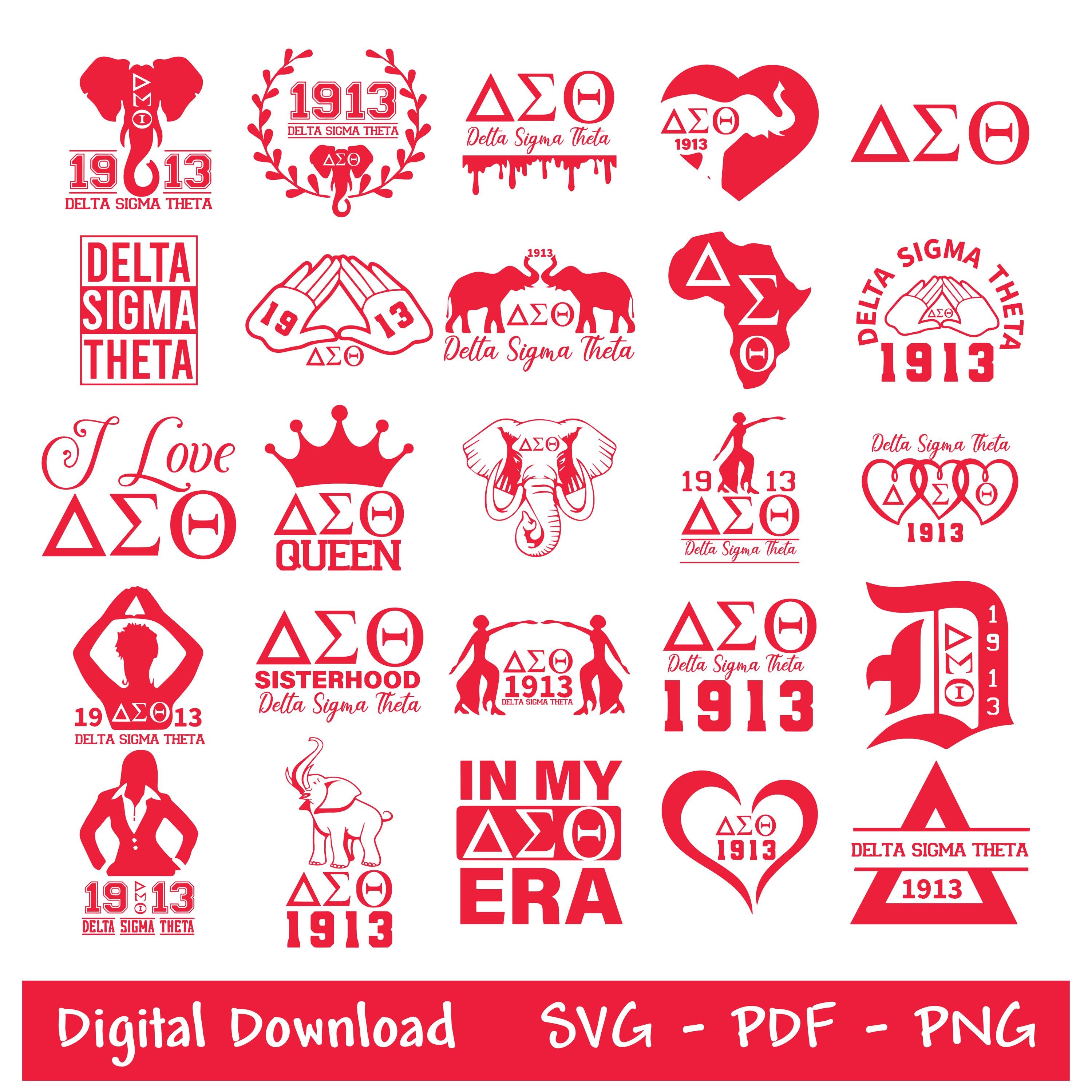 Delta Sigma Theta Svg Png Bundle, 1913 Hand Sign Cut Files, Delta Sigma ...