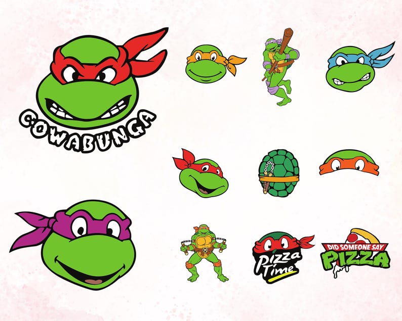 Ninja Turtles SVG PNG Clipart Bundle (digital Download) - Etsy