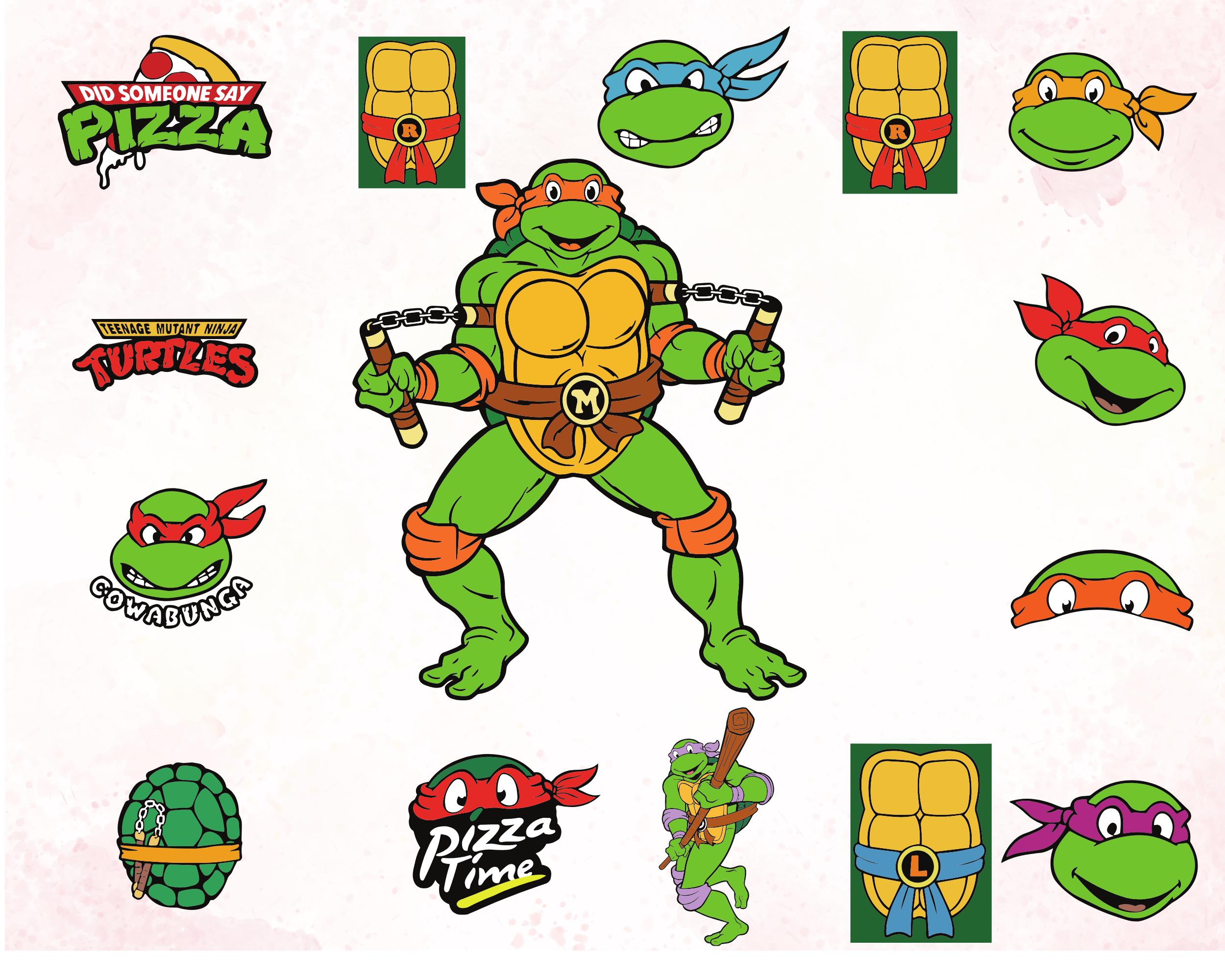 Ninja Turtles SVG PNG Clipart Bundle (digital Download) - Etsy