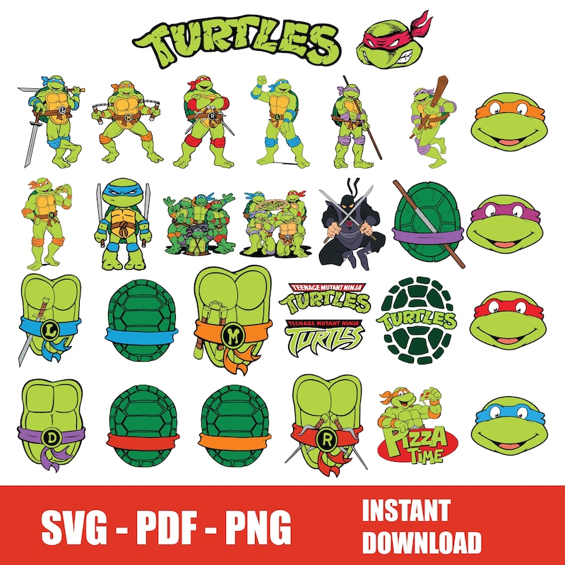 Leonardo Print Turtles - Etsy