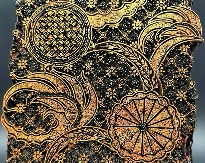 Antique Handmade Indonesian Tjap Batik Copper Floral Stamp 8x8 - Etsy