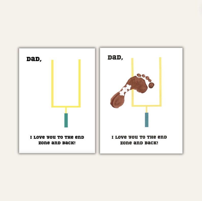 Dad Handprint Footprint 3 Pack Templates - Etsy
