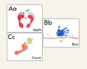 Halloween Toddler Handprint Footprint Templates - Etsy