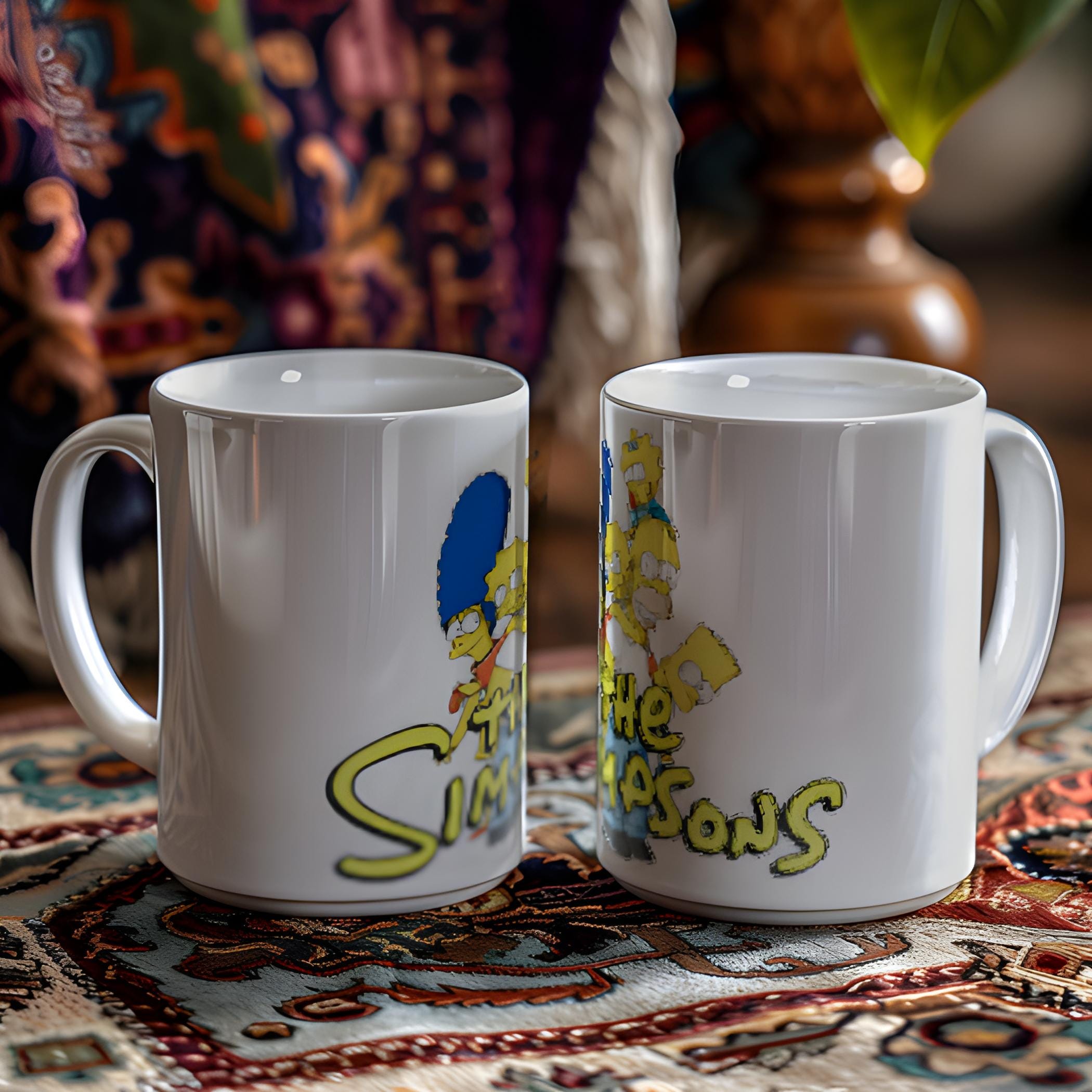 Simpsons Mug, Homer Simpson Coffee Cup, Cartoon Character Tea Mug ...