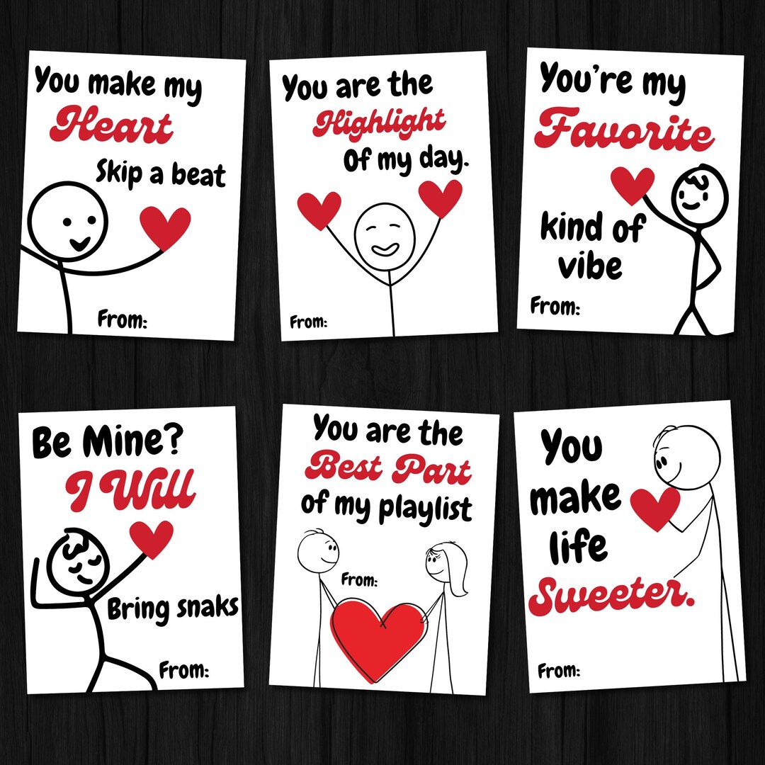 Slang Kids Valentine's Day Cards, Funny Printable Classroom Valentine ...