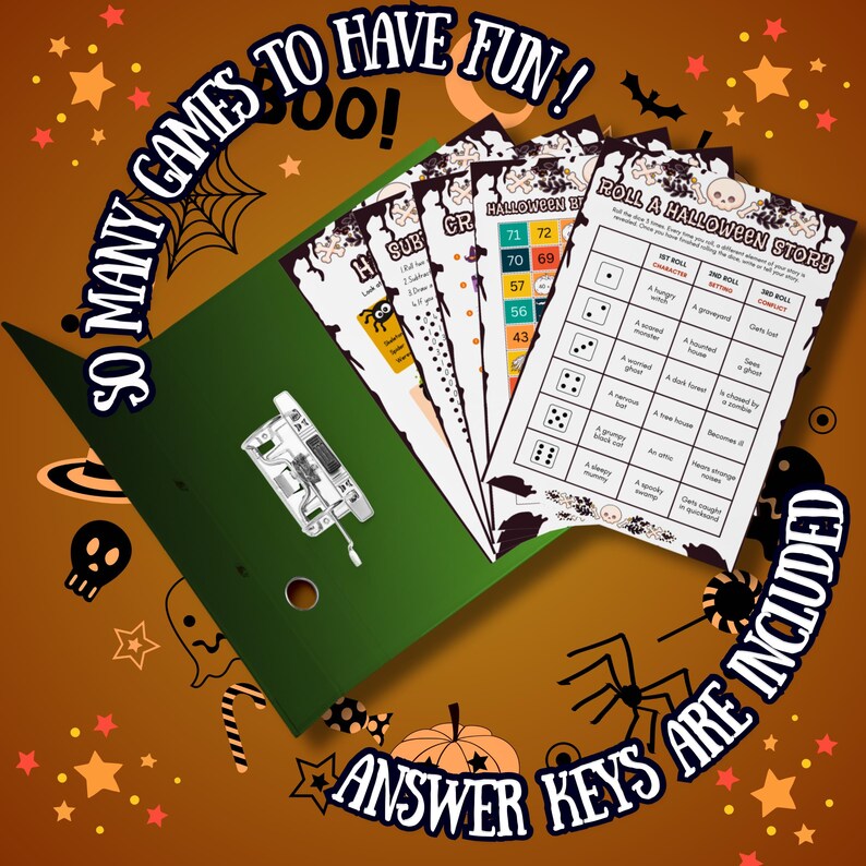 200+ Halloween Games Bundle | Fun Printable Activities for Kids, Teens ...