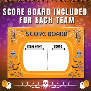 Halloween Family Feud, Printable Family Feud, Fun Feud Game, Group Game ...