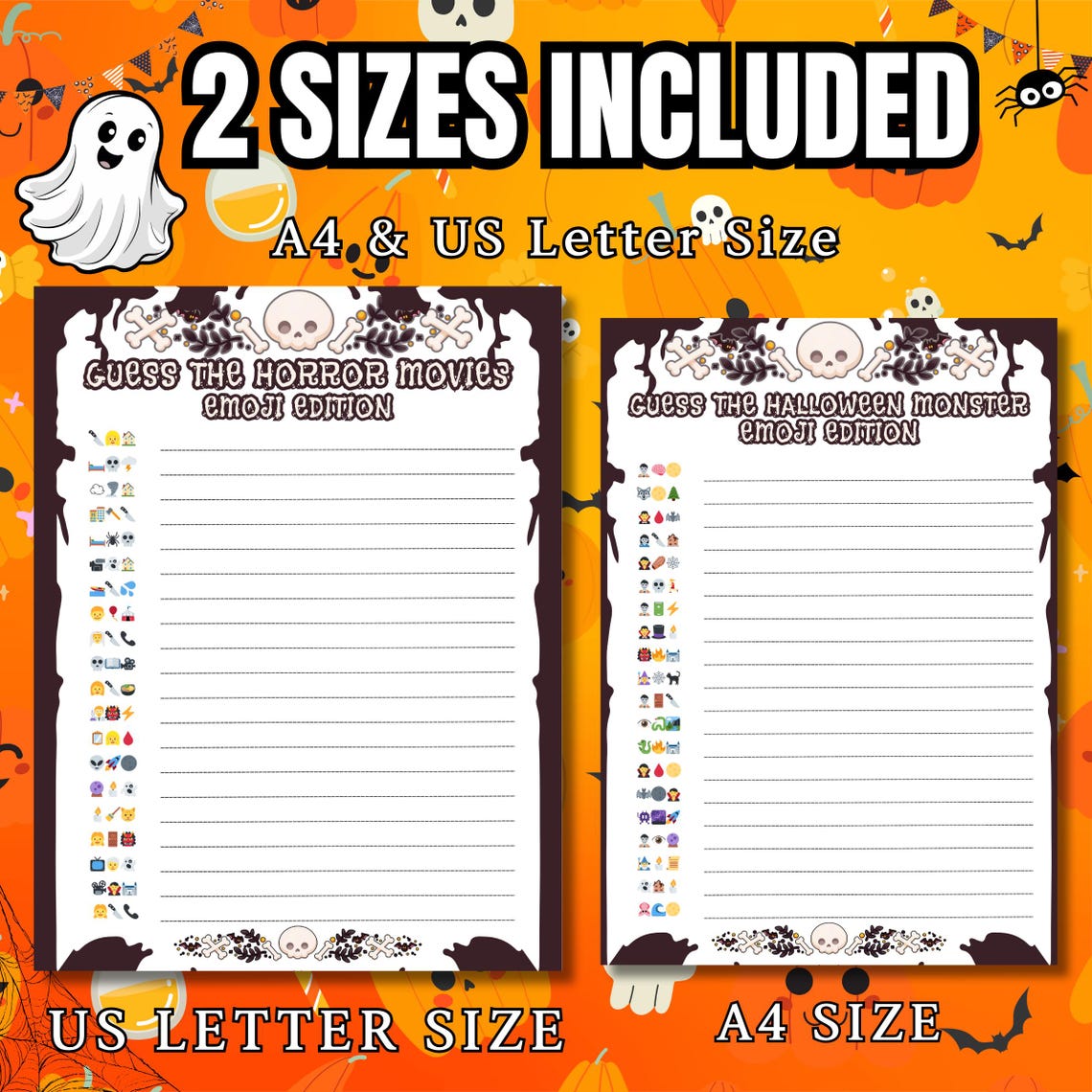 Halloween Emoji Pictionary Game | Emoji Challenges | Includes Guess the ...