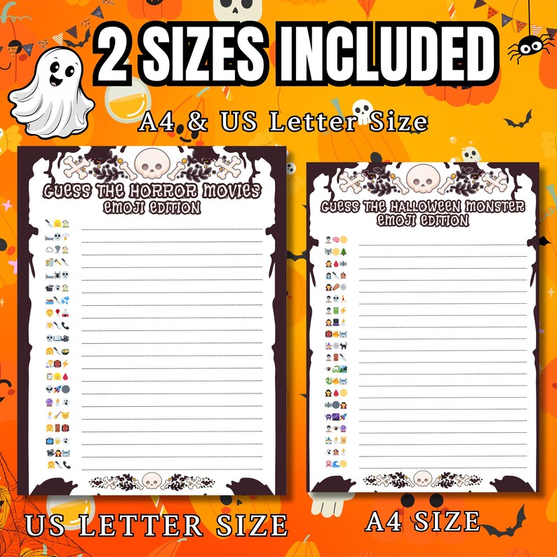 Halloween Emoji Pictionary Game | Emoji Challenges | Includes Guess the ...