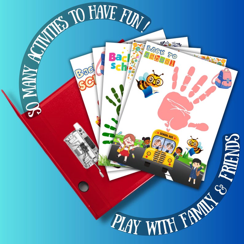 Back to School Handprint Craft Printable | First Day of School Activity ...