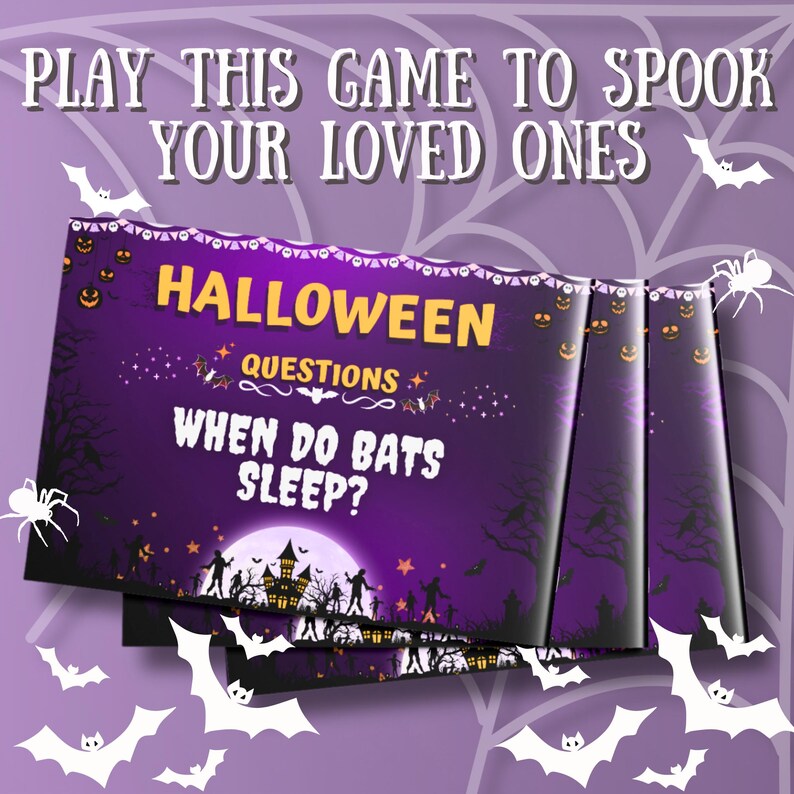 Halloween Haunt Questions Game | 64+ Spooky Trivia Cards | Fun ...