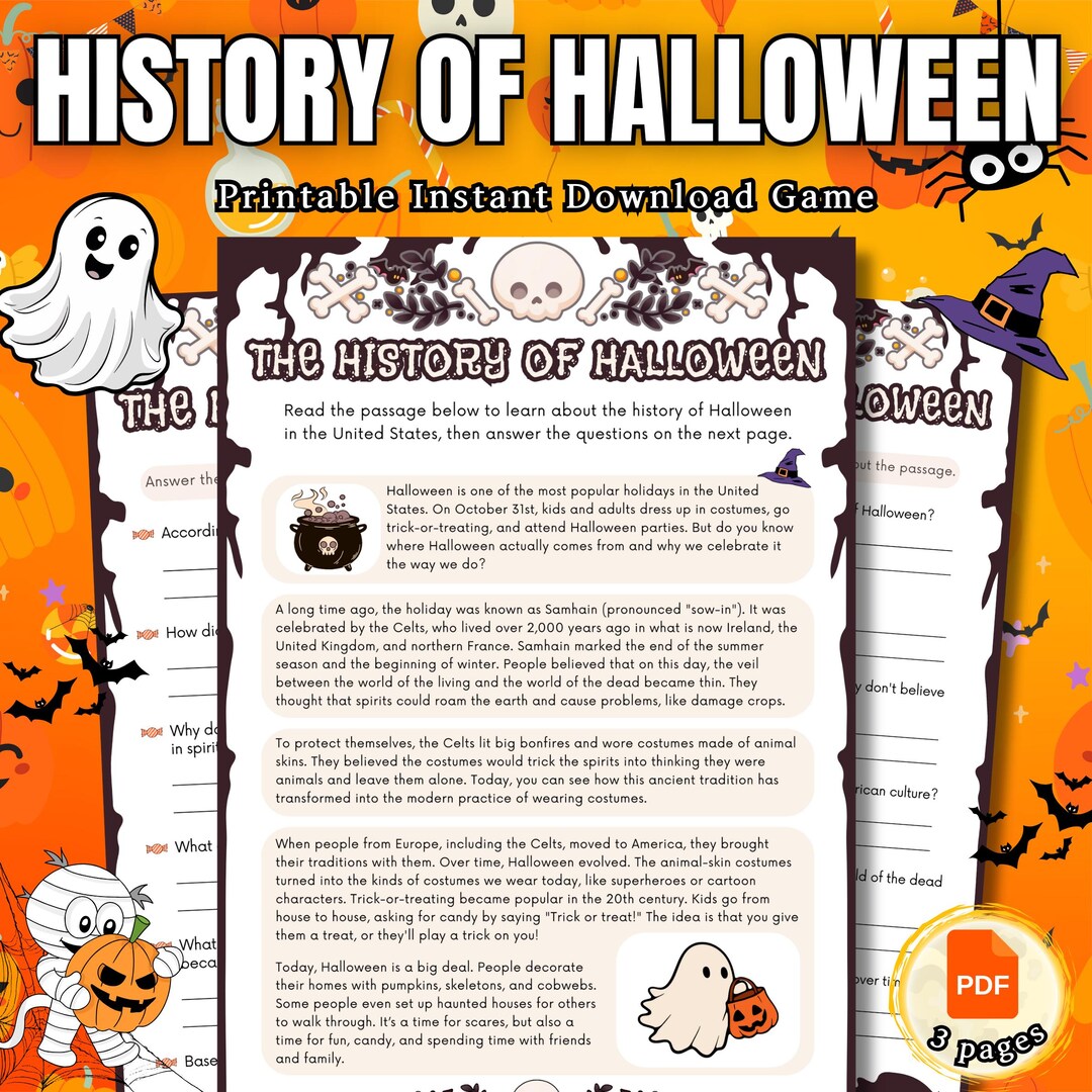 History of Halloween Trivia Game | Fun Quiz Game for Kids & Adults ...