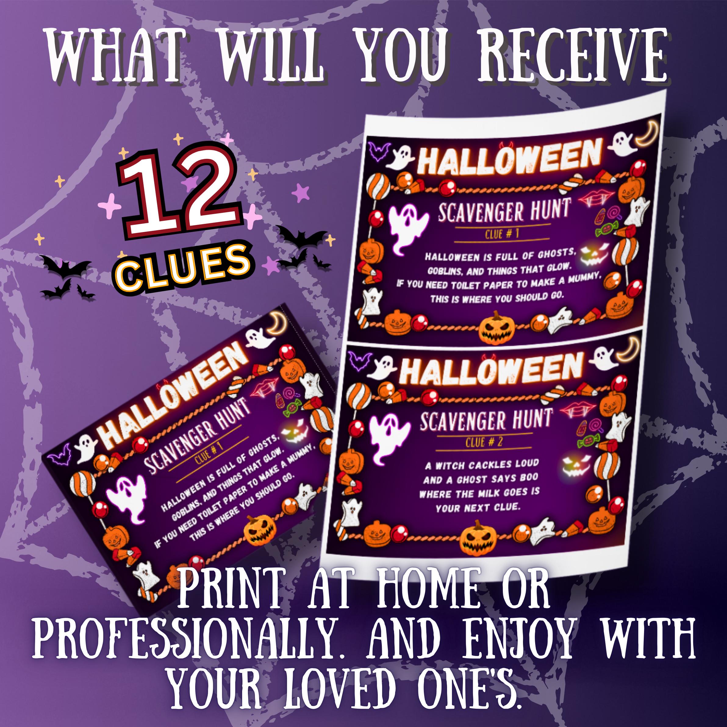 Halloween Scavenger Hunt | Fun Indoor & Outdoor Treasure Hunt for Kids ...