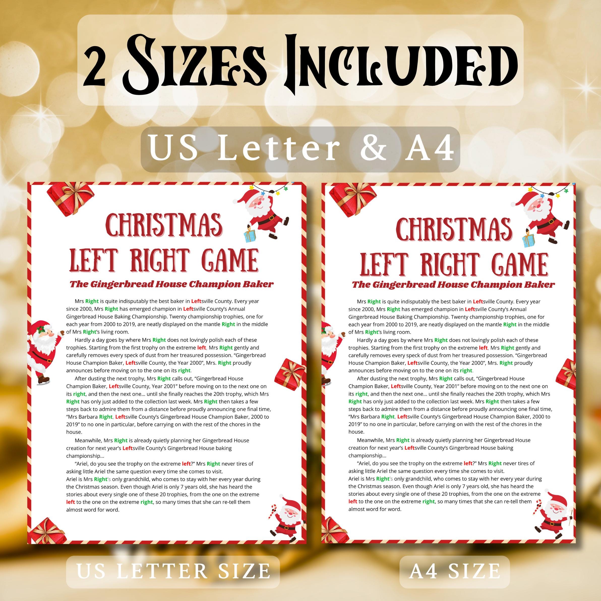 Christmas Left Right Game, Christmas Games, Xmas Games, Christmas Party ...