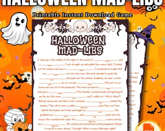 Halloween Mad Libs Activity for Kids - Etsy