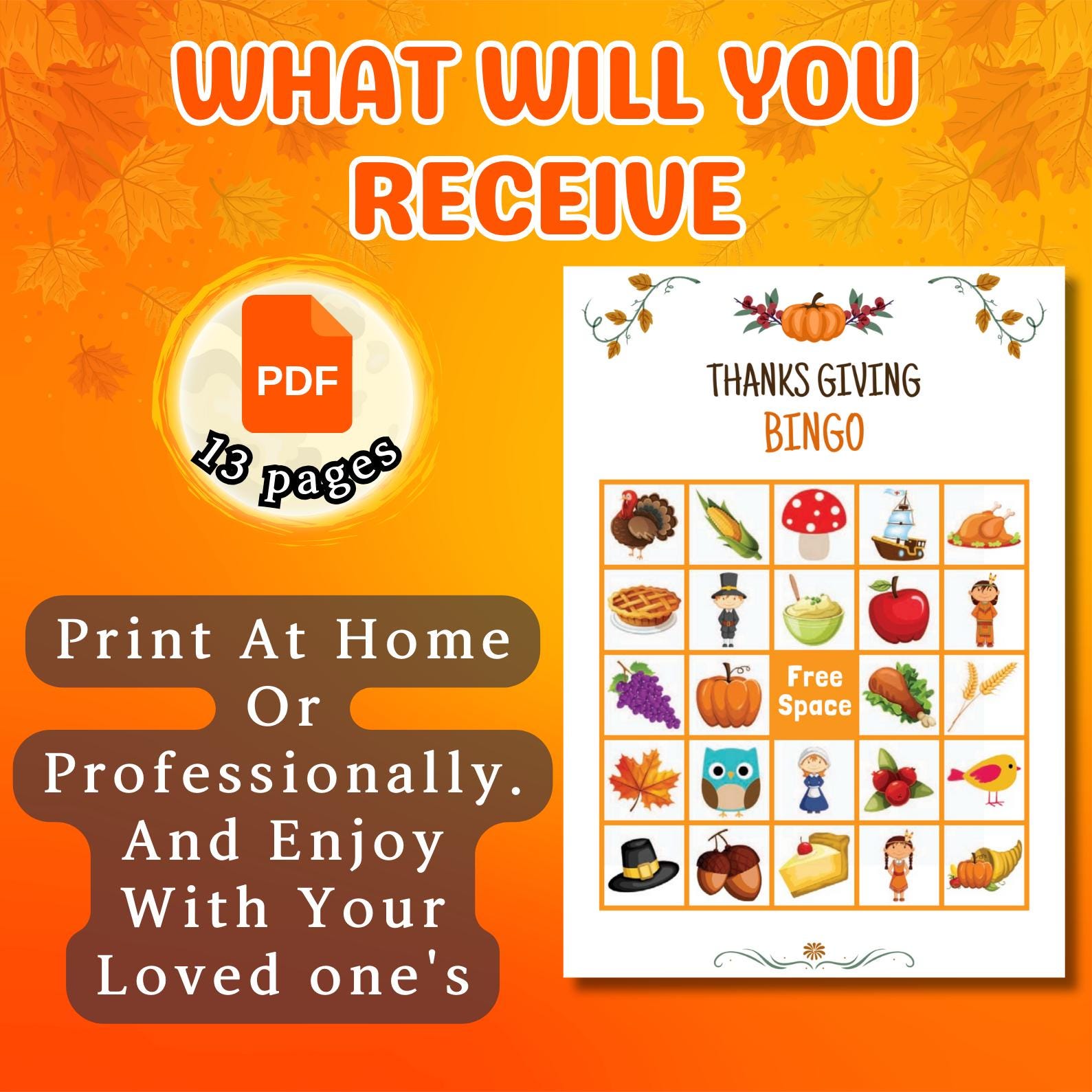 Thanksgiving Bingo, 13 Thanksgiving Bingo Cards, Thanksgiving Activity ...