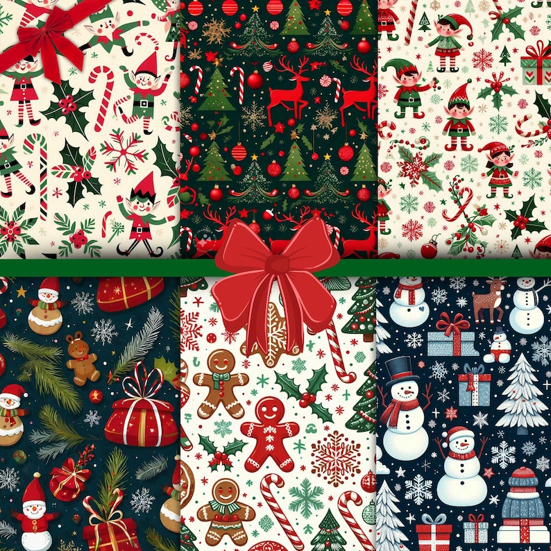1700+ Mega Christmas Digital Paper Pack, Christmas Wallpaper, Christmas ...