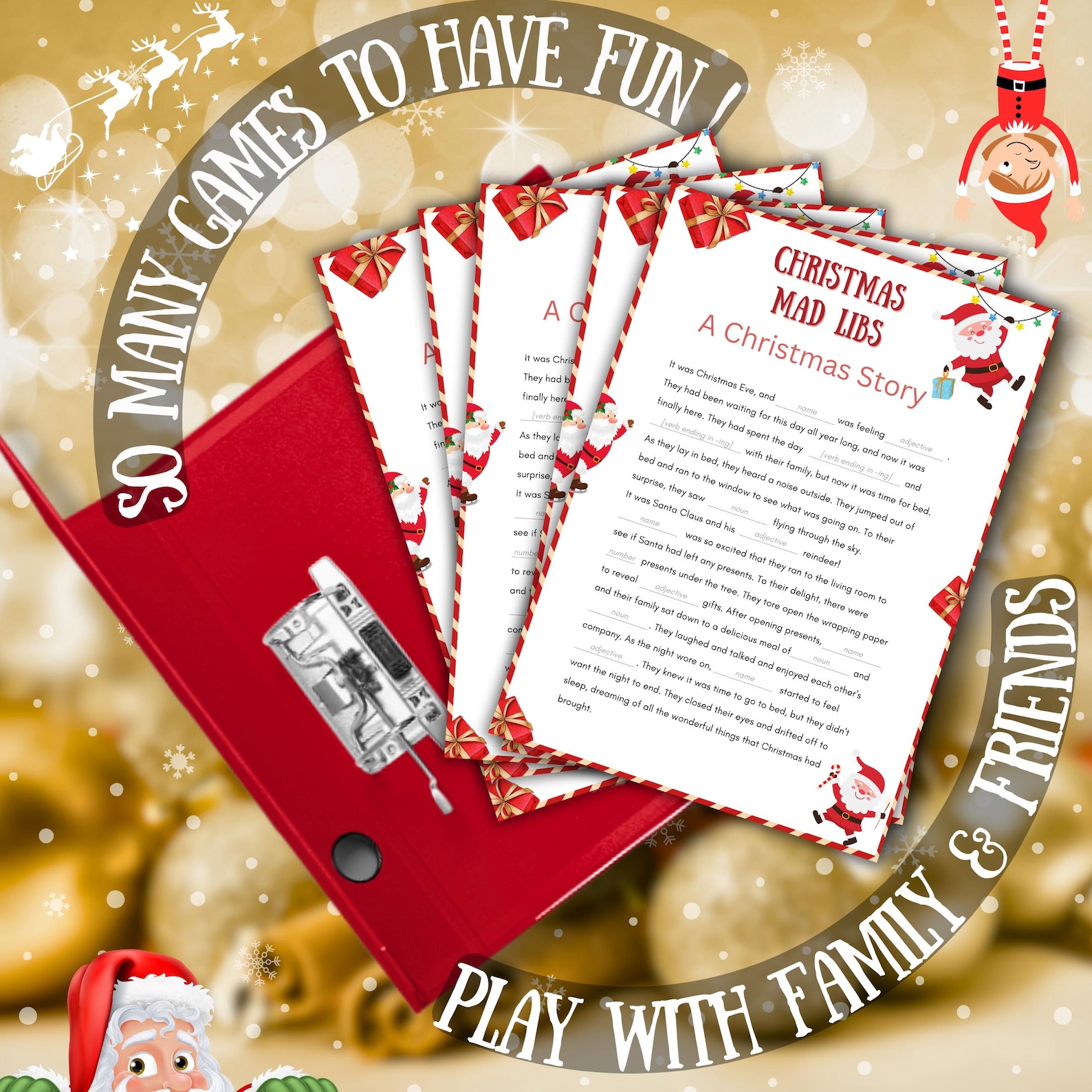 Christmas Mad Libs, Christmas Story Fill-in-the-blanks Game, Fun ...