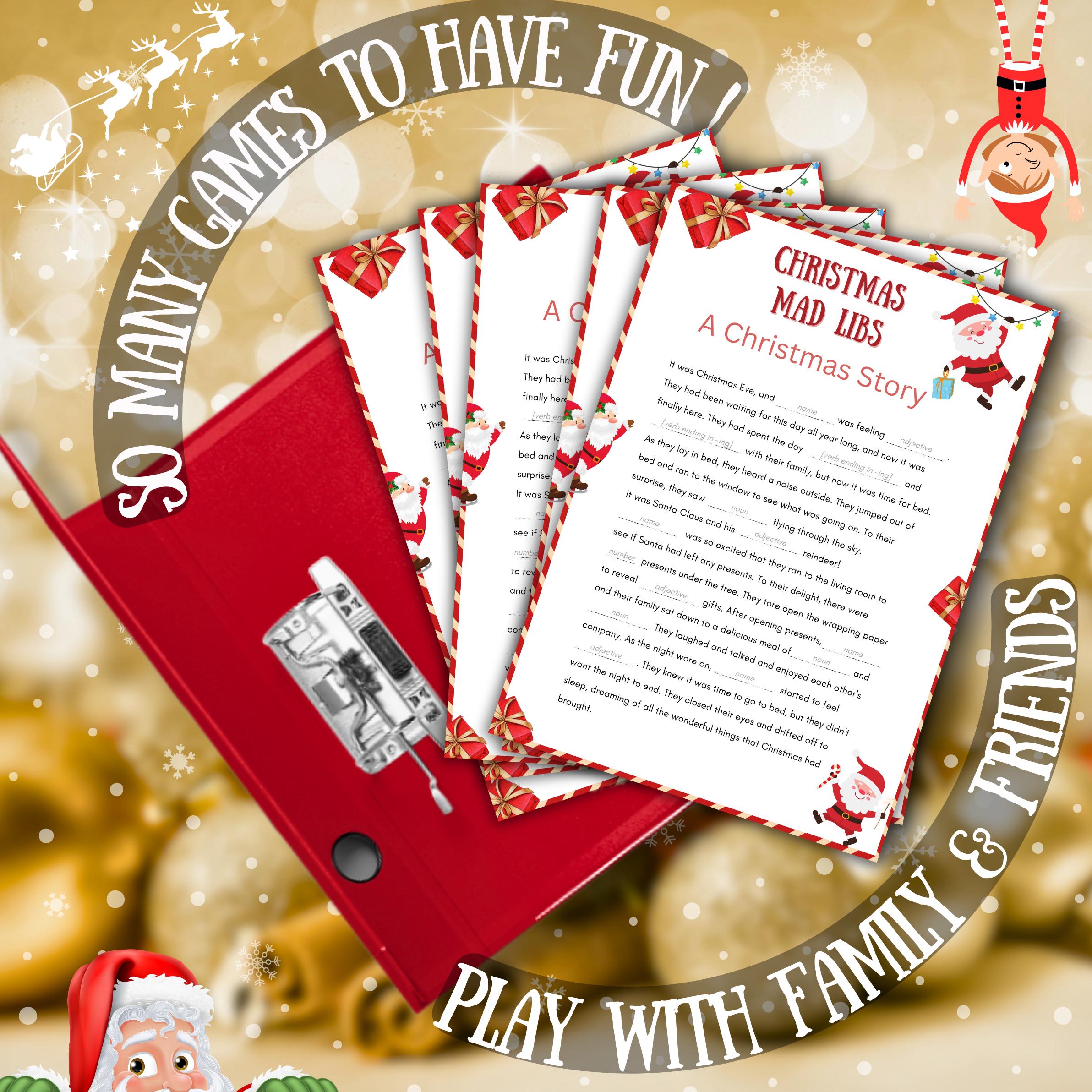 Christmas Mad Libs, Christmas Story Fill-in-the-blanks Game, Fun ...