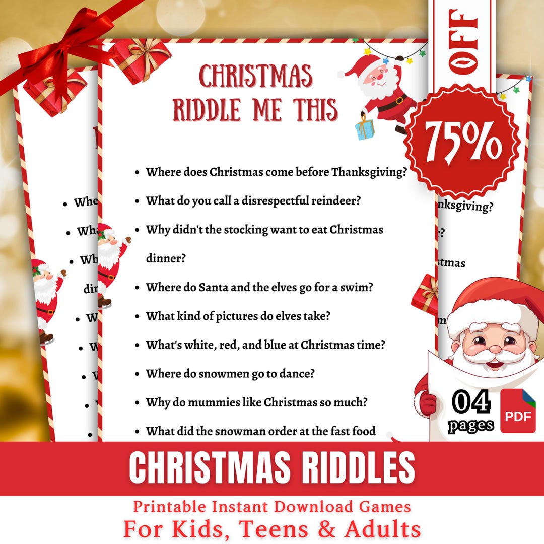 Christmas Riddles Game, Christmas Riddle Fest, Christmas Riddle Game ...