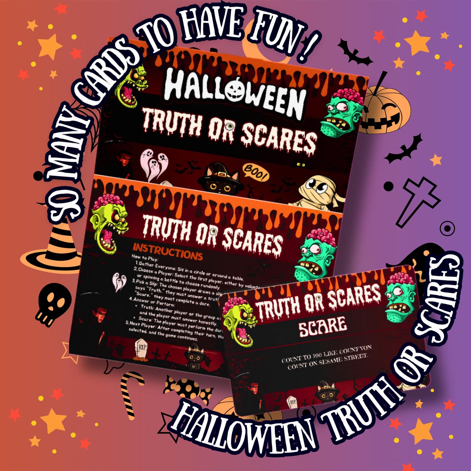 Halloween Truth or Scare Game | Spooky Fun With Printable Truths ...