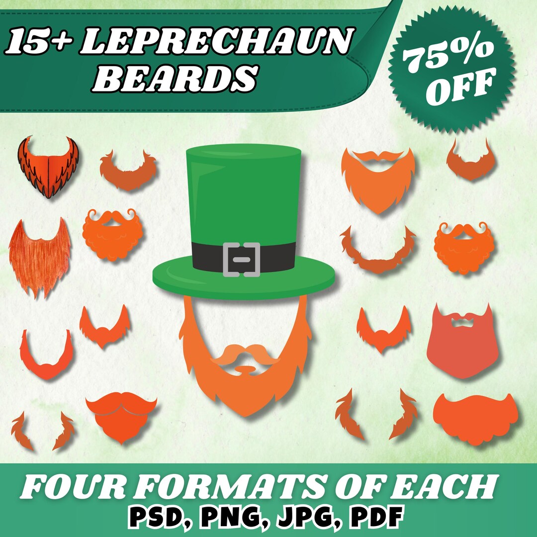 Leprechaun Beard Add Your Own Face PNG | DIY St. Patrick’s Day Face ...