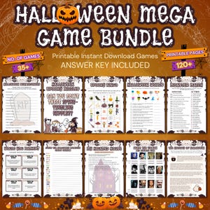 120+ Halloween Games Mega Bundle | Printable Halloween Games for Kids ...