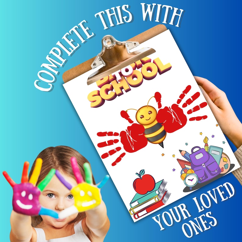 Back to School Handprint Craft Printable | First Day of School Activity ...