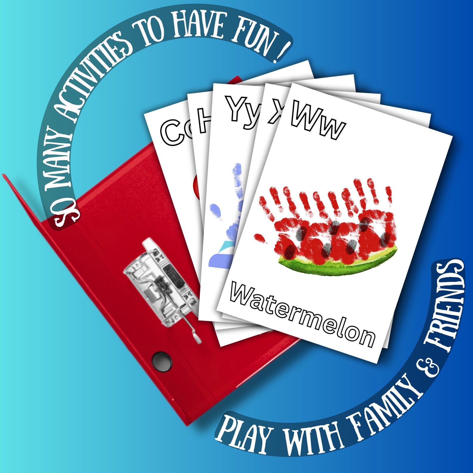 Alphabet Handprint Art Bundle, Handprint Alphabet Book Template ...