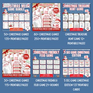 Christmas Mega Game Bundle | Printable Christmas Games for Kids and ...