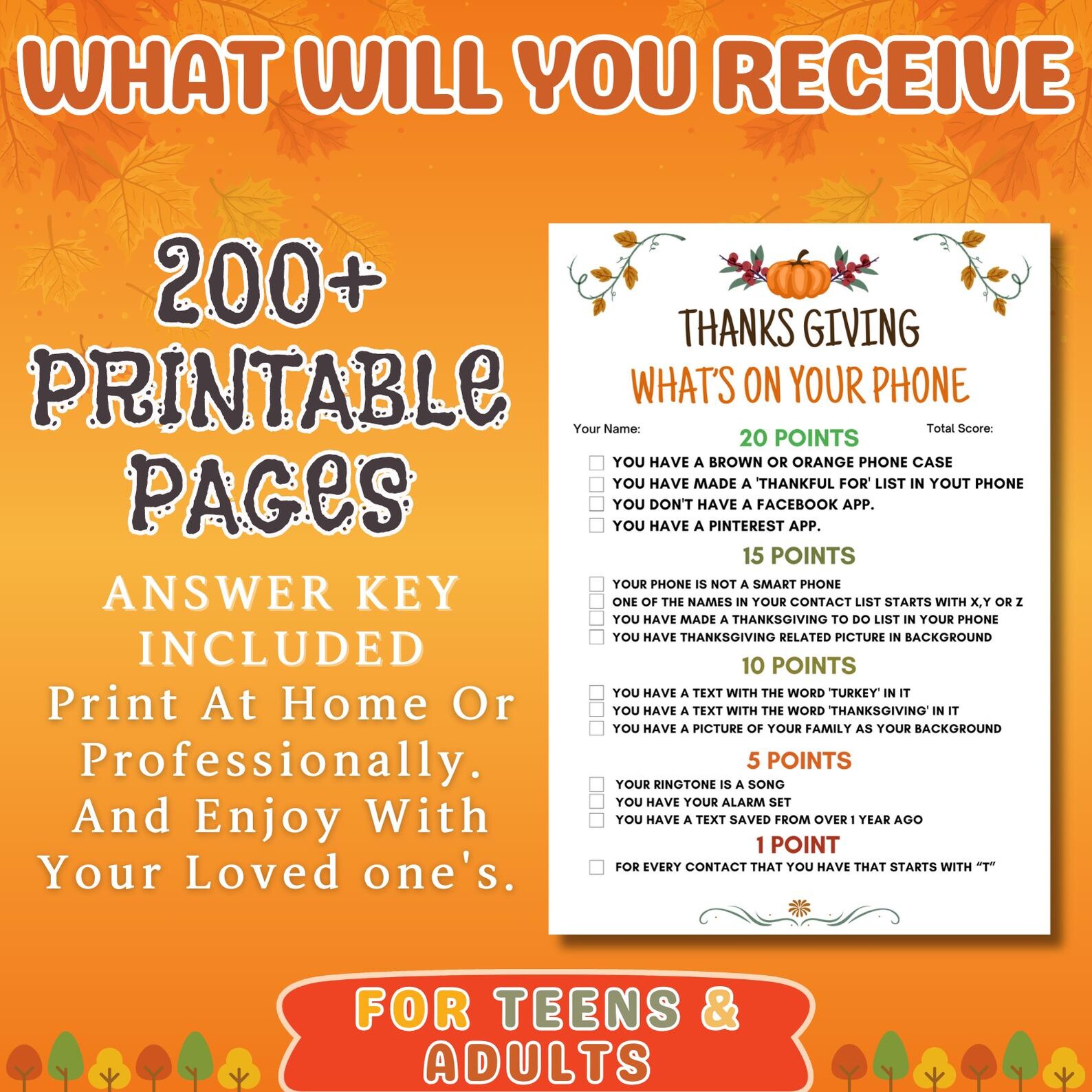 Thanksgiving Mega Game Bundle | 200+ Printable Pages | Activities for ...