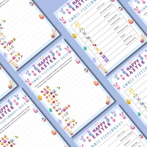 Easter Emoji Quiz | Fun Easter Pictionary Game | Printable Easter Party ...