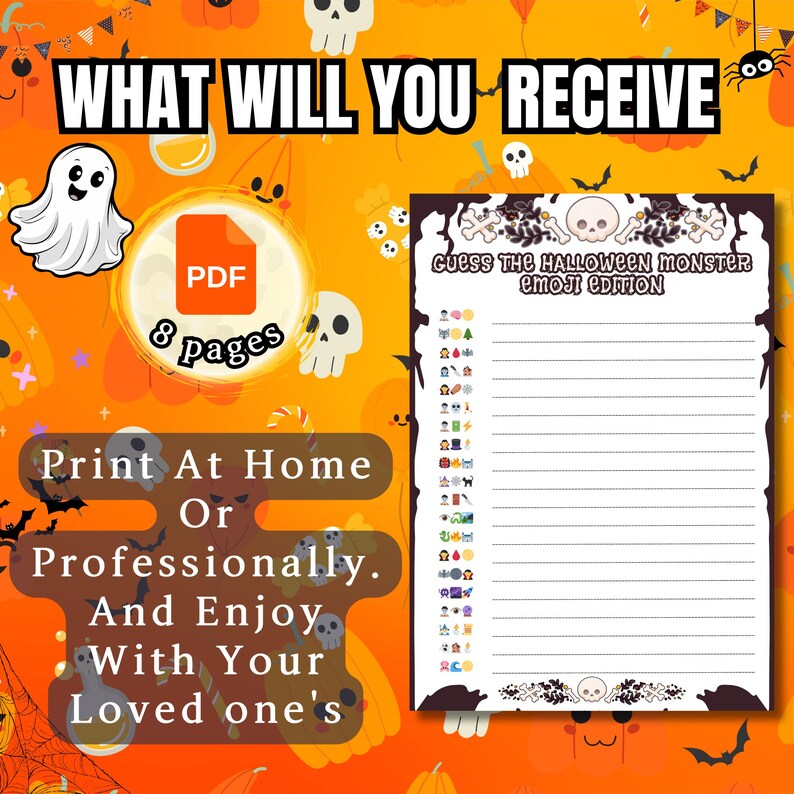 Halloween Emoji Pictionary Game | Emoji Challenges | Includes Guess the ...
