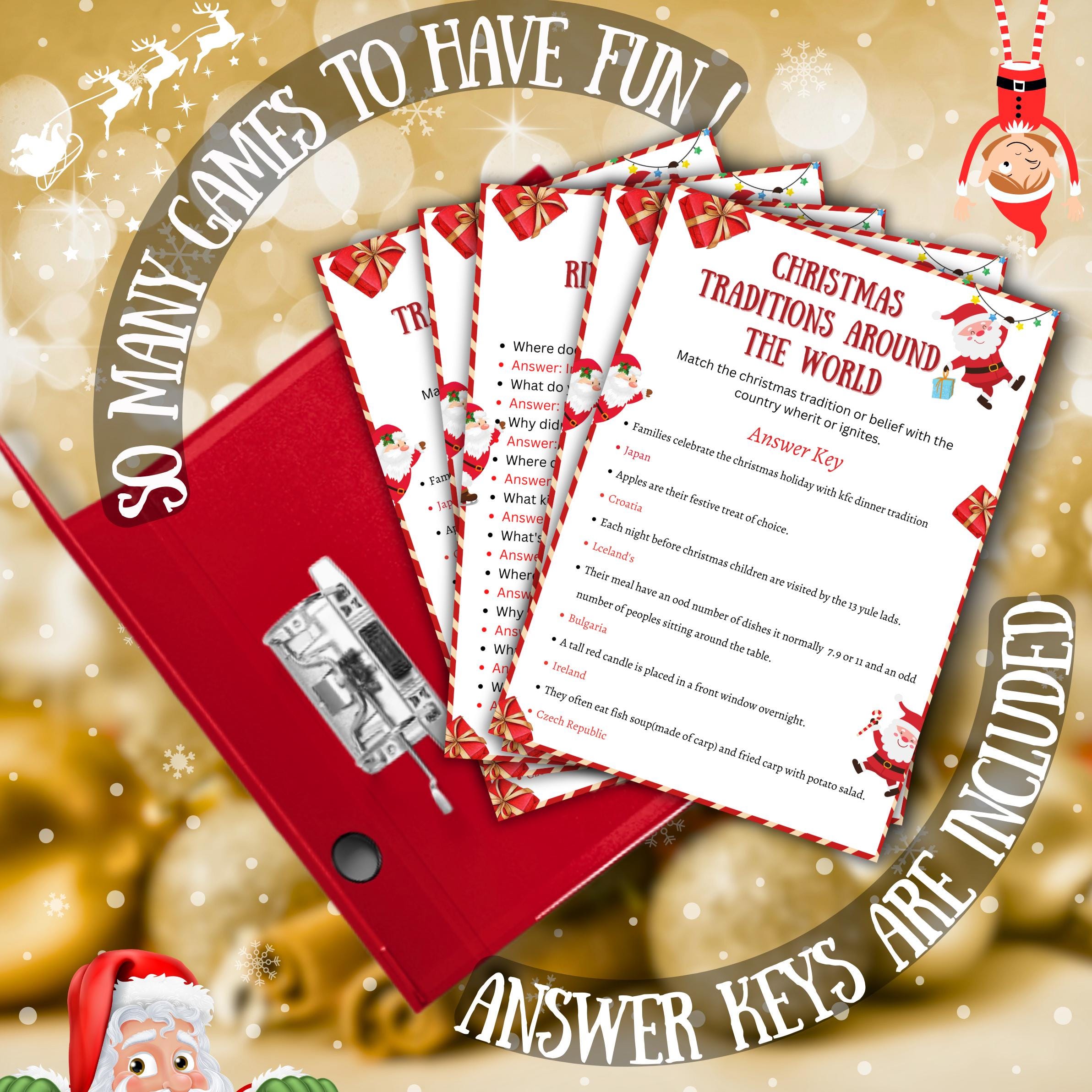 Christmas Around the World Game, Christmas Printable Game for Kids ...