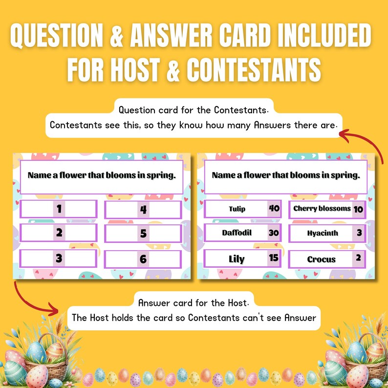 Easter Family Feud Game | Fun Easter Trivia Night | Printable Friendly ...
