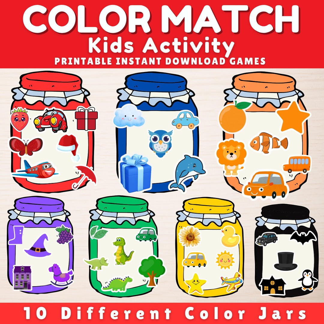 Color Matching Activity for Kids | Toddler Color Recognition Game ...