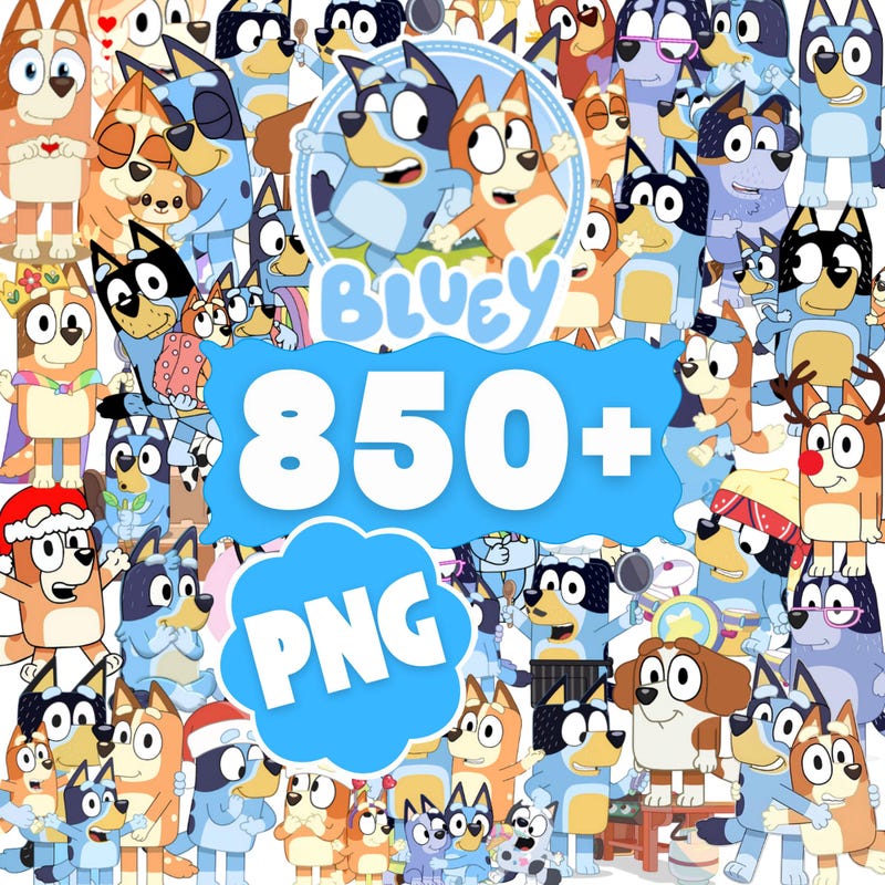 Bluey in Pink Png - Etsy