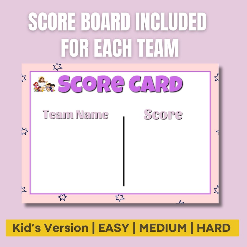 Bible Family Feud Game for Kids – 300+ Printable Cards | Christian ...