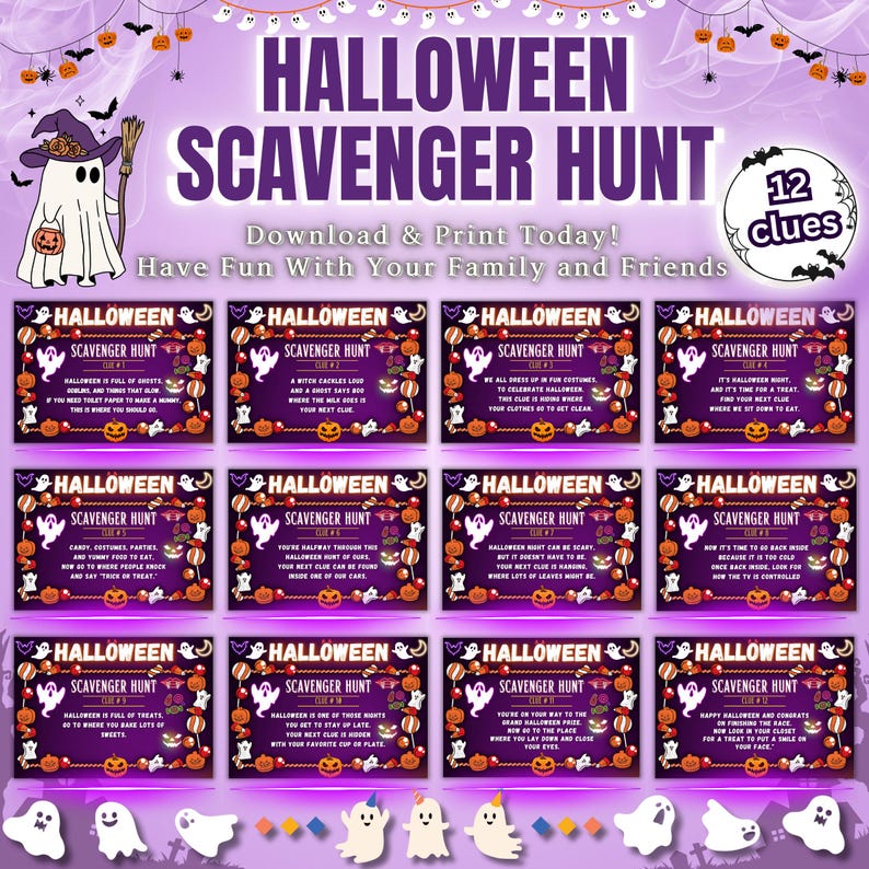 Halloween Scavenger Hunt | Fun Indoor & Outdoor Treasure Hunt for Kids ...